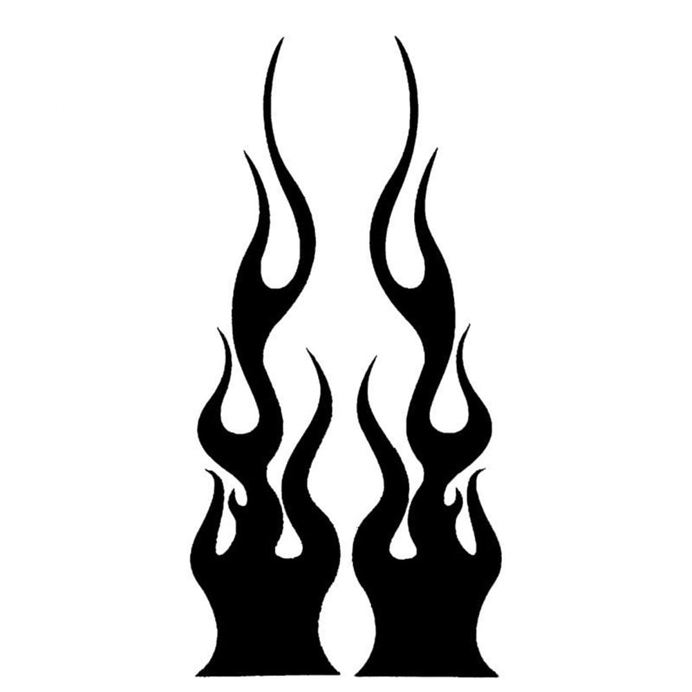 QIFEI DIY Flame Vinyl Decal Sticker Waterproof For Car Motorcycle Gas ...