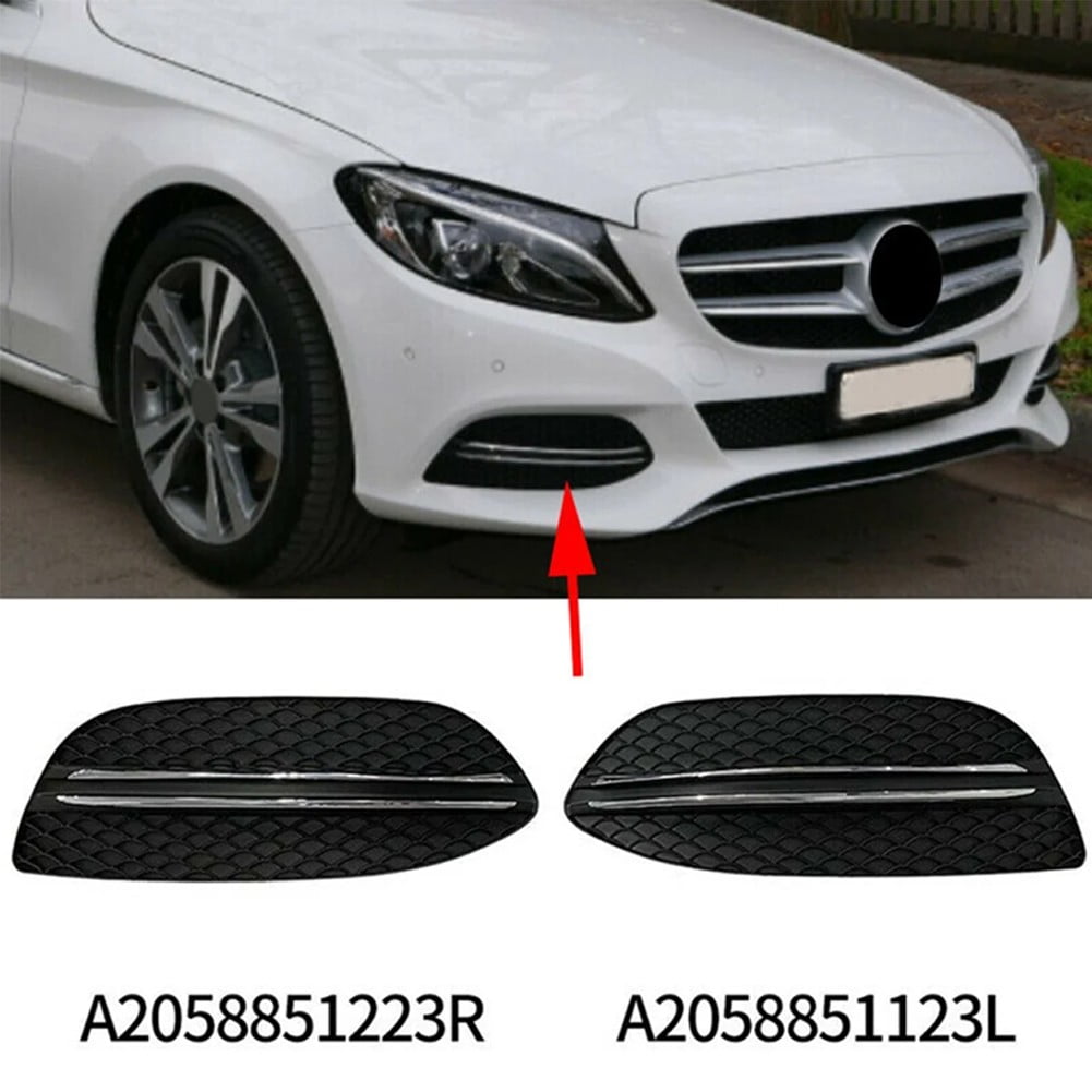 QIFEI For MERCEDES for BENZ W205 2015-18 Black&Chrome Bumper Fog Light ...
