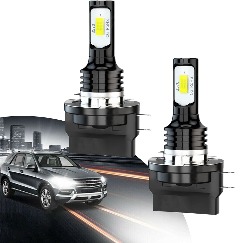 Wuhu Qifei H11B LED Headlight Bulbs, 73MM Black, 6000K White Light, 2 ...