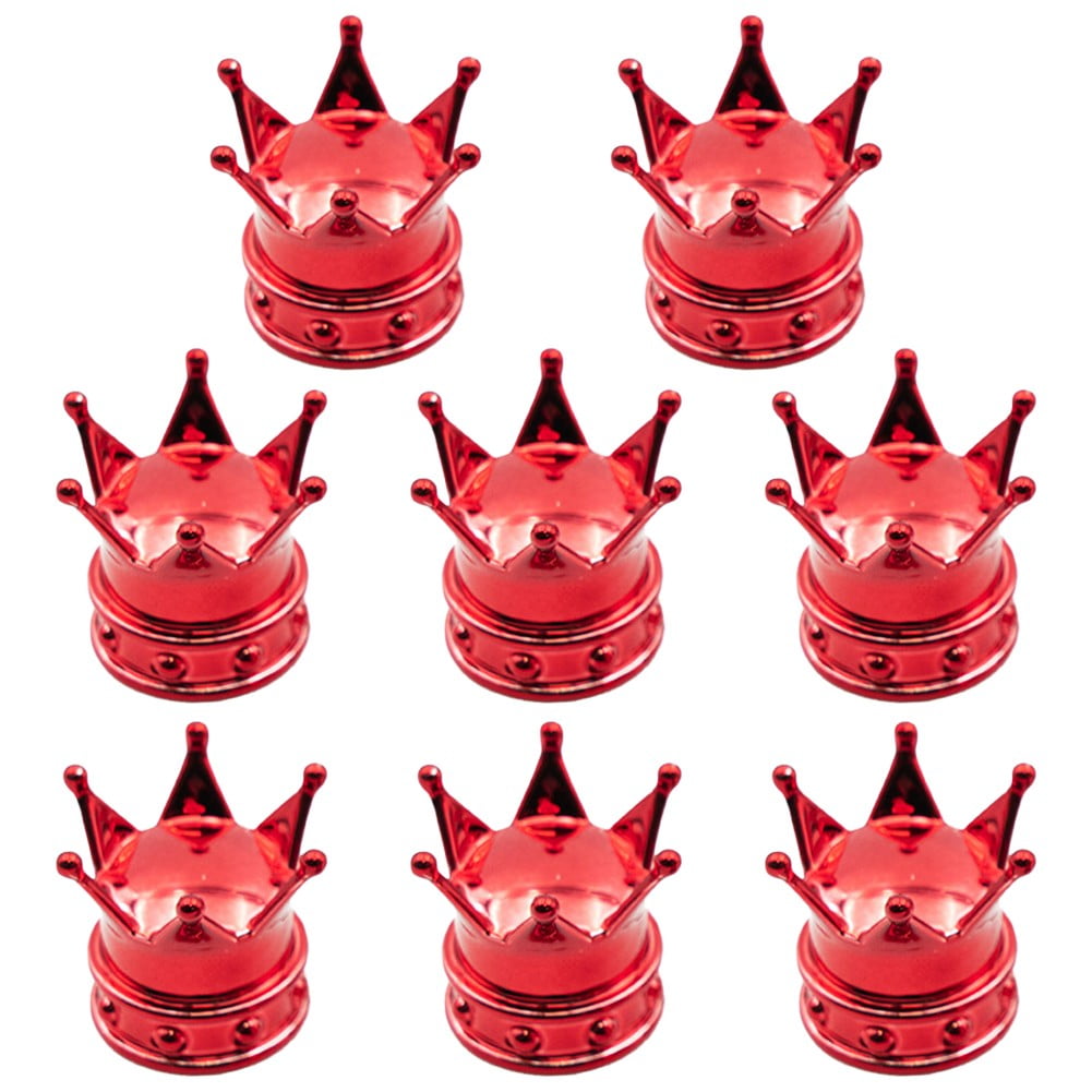 QIFEI Pack of 8 Crown Valve Cap Car Tyre Valve Cap for Cars SUVs and ...