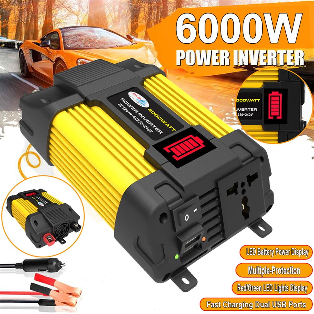 Walmart 6000W Car Power Inverter, DC 12V to AC 220V, Sine Wave ...