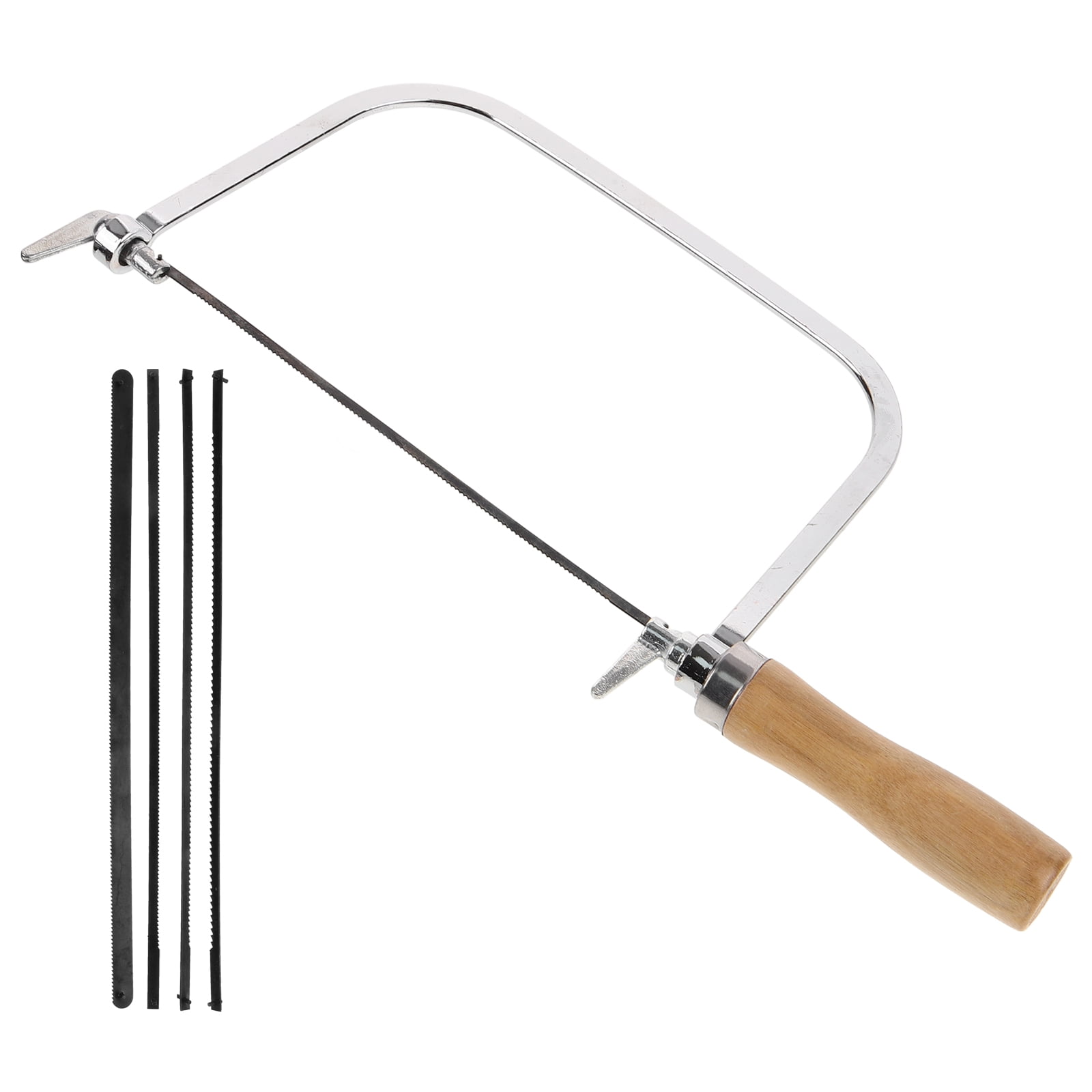 QIFULL 1Set Coping Saw with Wooden Handle for Woodworking Outdoor Use ...