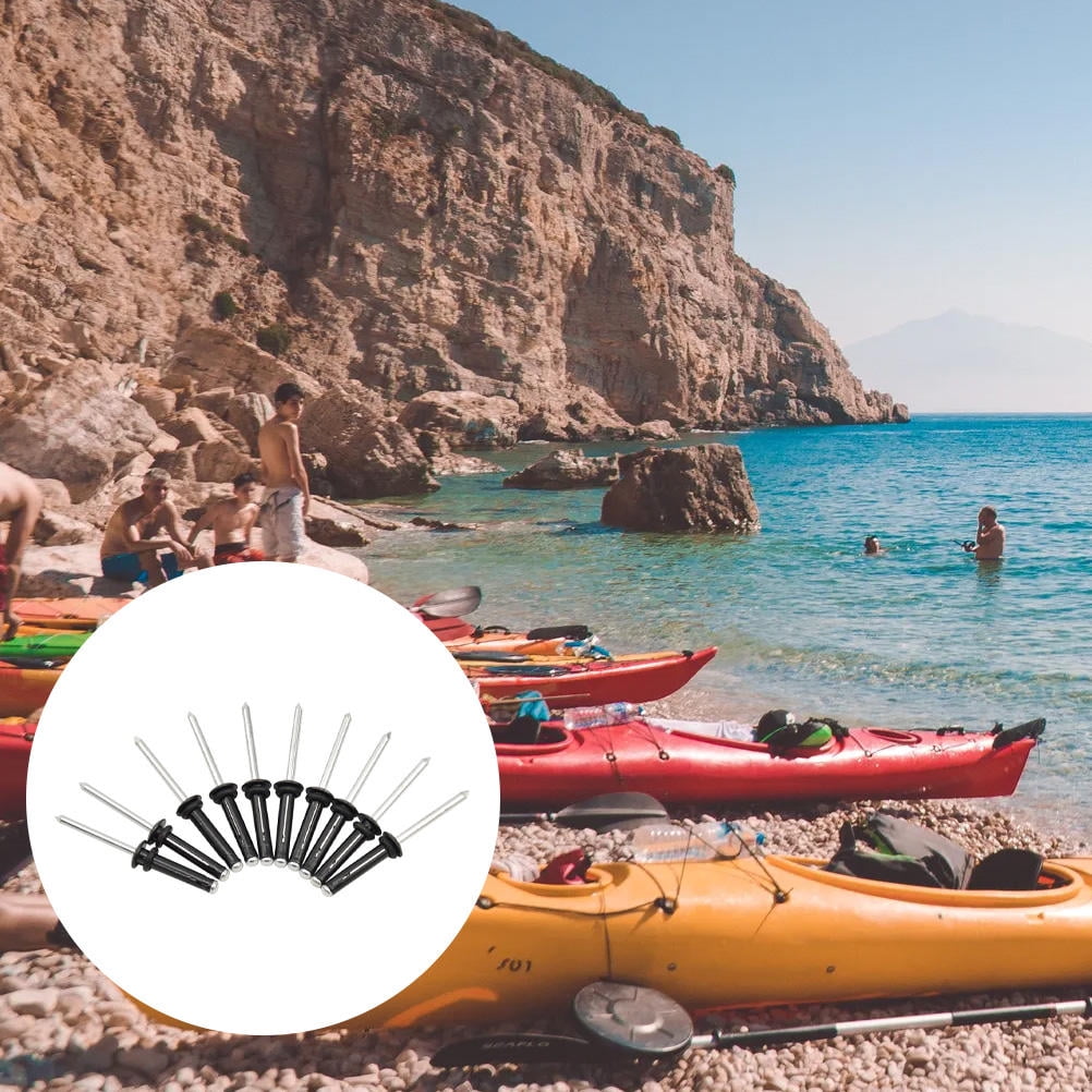 QIFULL 10Pcs Aluminum Solid Rivets for Boat Canoe Accessories Corrosion ...