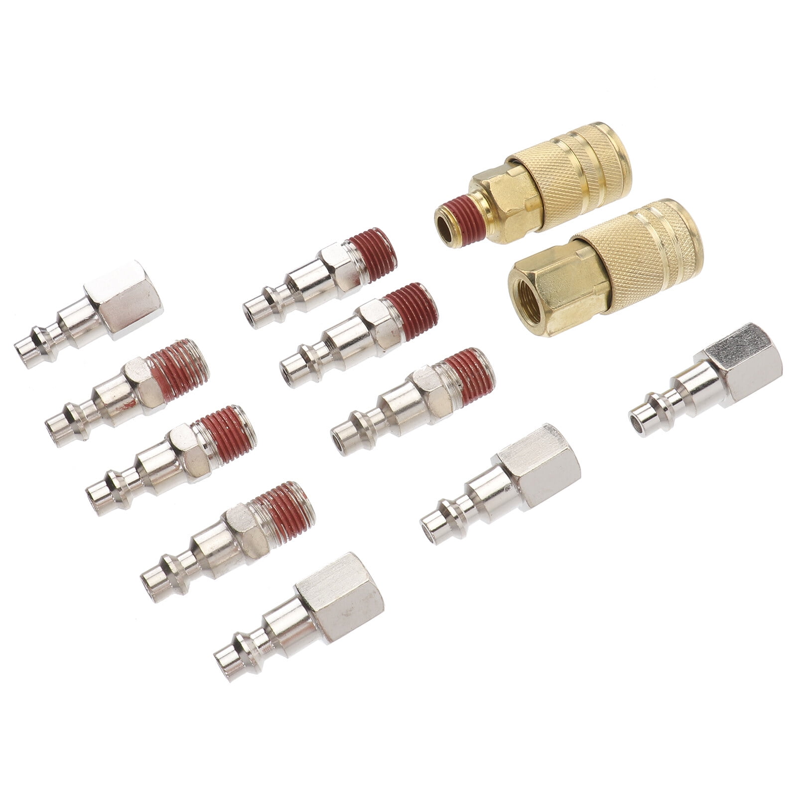 QIFULL 12Pcs Pneumatic Tube Connectors Iron Push to Connect Fitting for ...