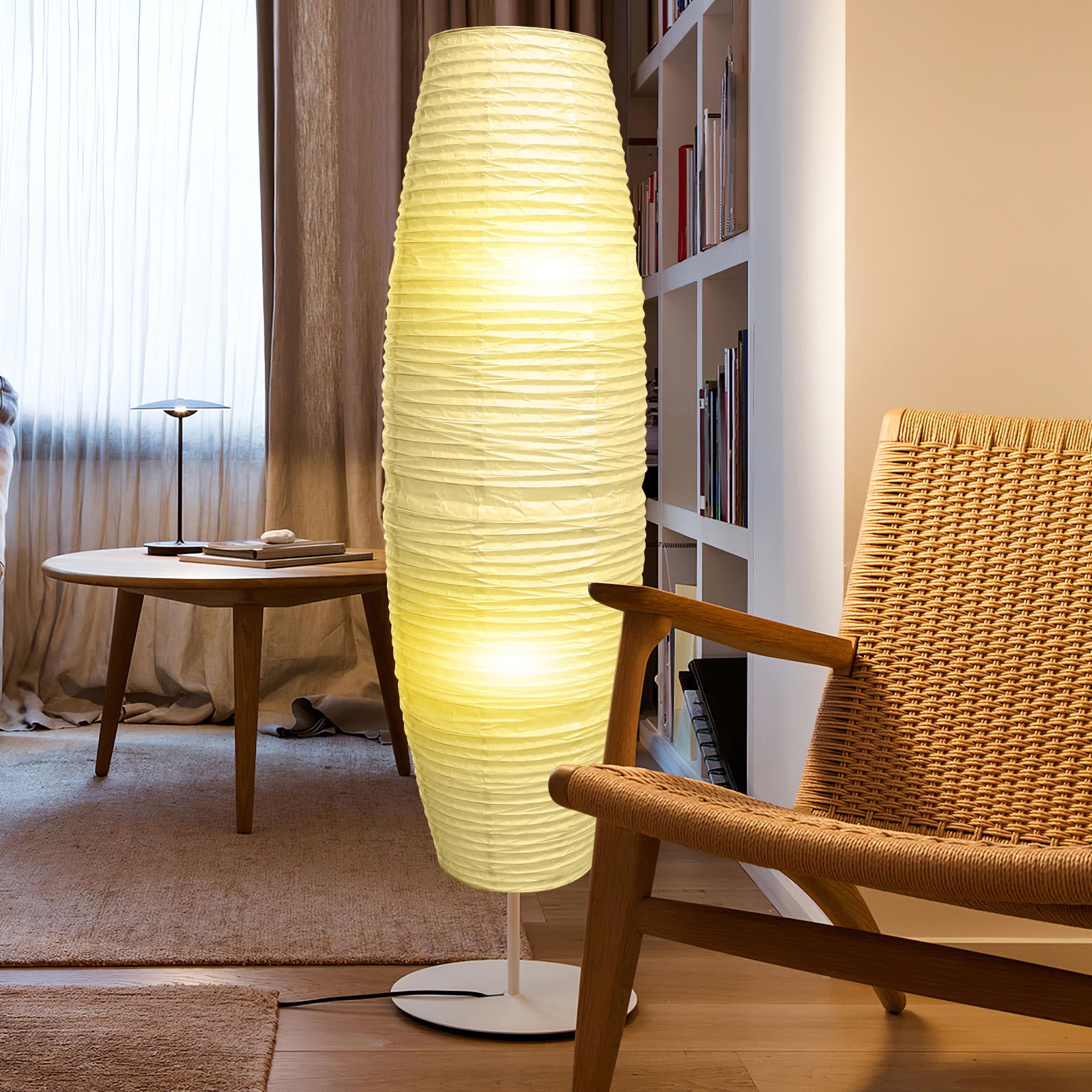 QIFULL 1Pack Paper Lampshade Decorative White Minimalist Style for ...