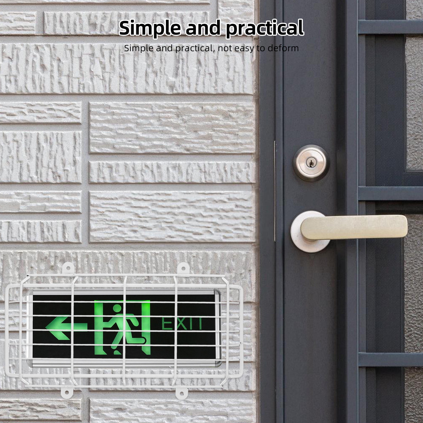 QIFULL 1Pc White Rectangular Cage Guard for Ceiling Cover Public Spaces ...