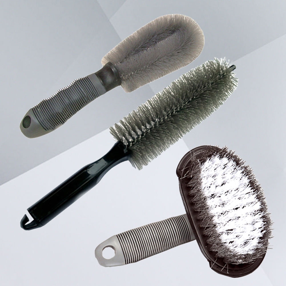 QIFULL Car Wheel Brush Set with Flexible Bristles for Tough to Reach ...