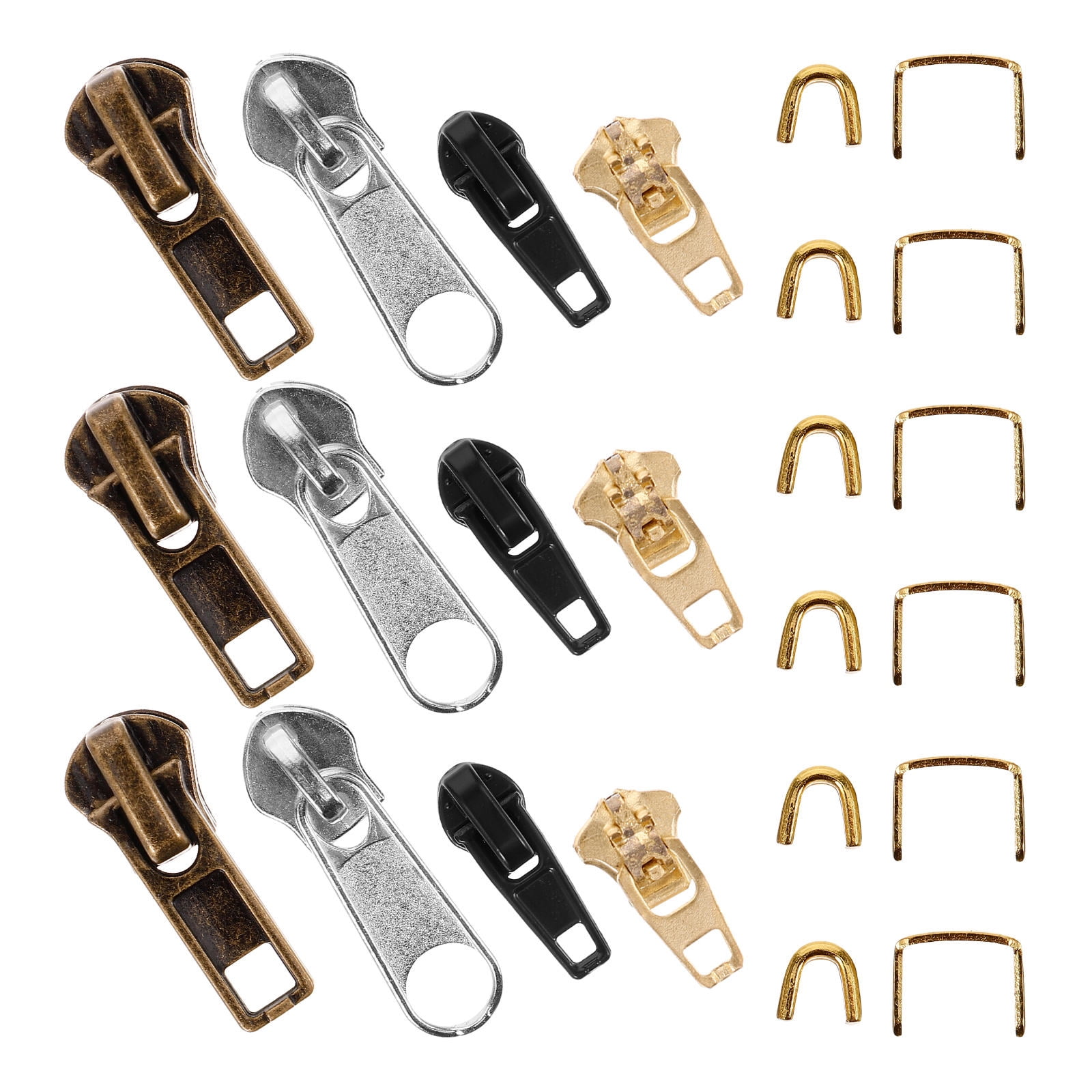 QIFULL Heavy Duty Zipper Repair Kit Zinc Alloy Copper 1 Set - Walmart.com