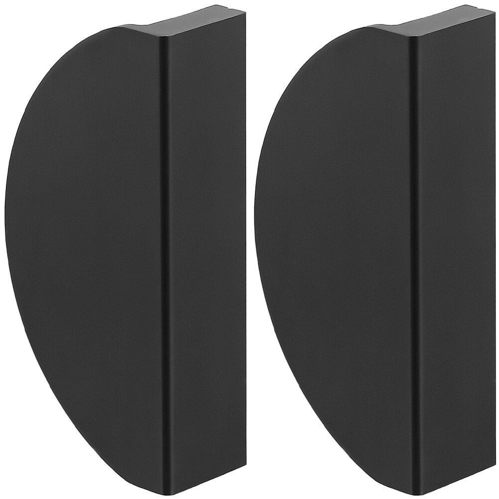QIFULL 2Pcs Half Round Drawer Pulls Black Cabinet Door Pulls for ...