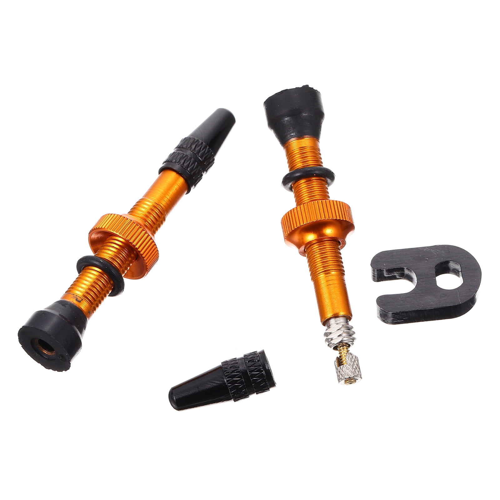 QIFULL 2Set Bike Tire Valves Stems Replace Old Valves Cylindrical Shape ...