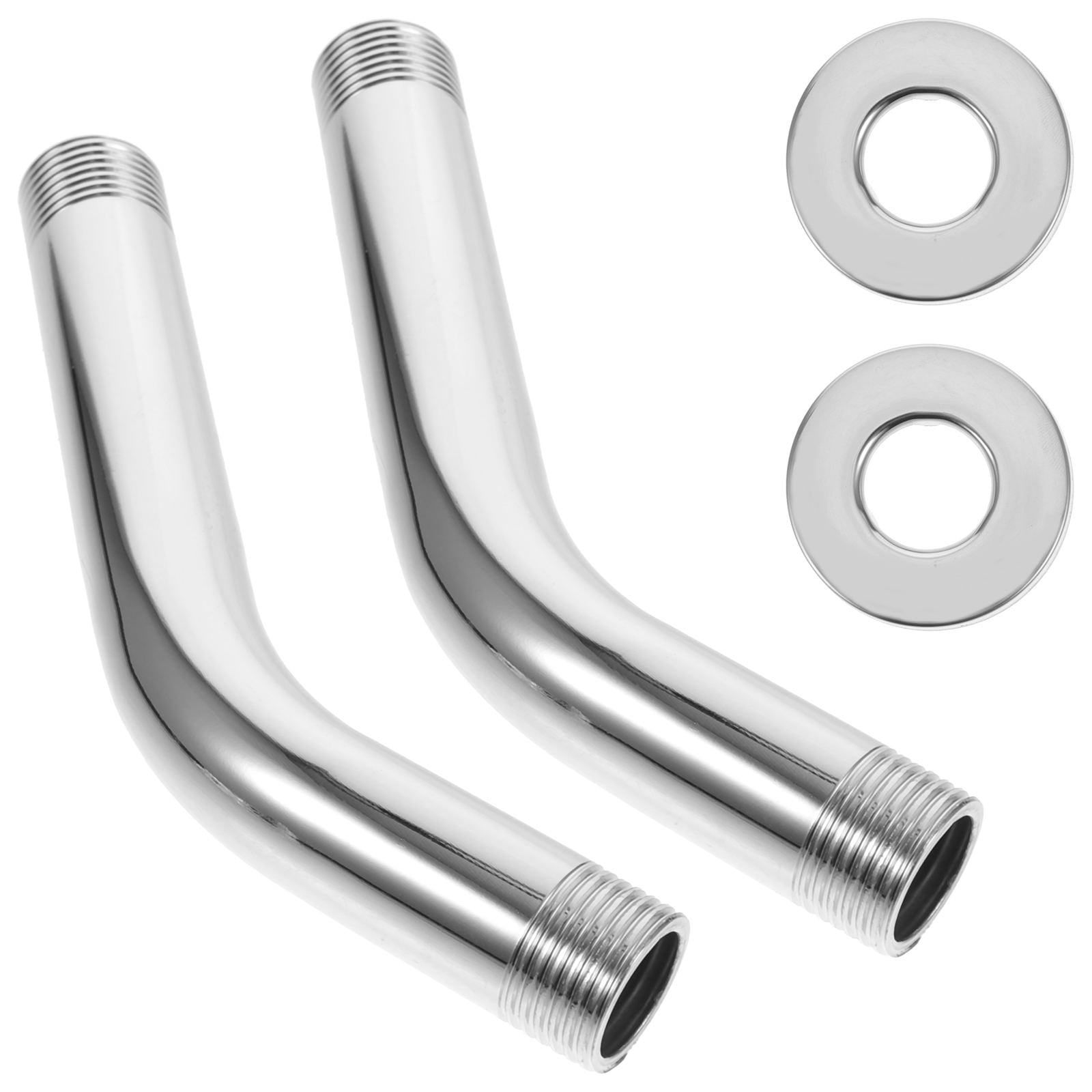 QIFULL 2pcs Bathroom Shower Arm Stainless Steel Shower Elbow Classic ...