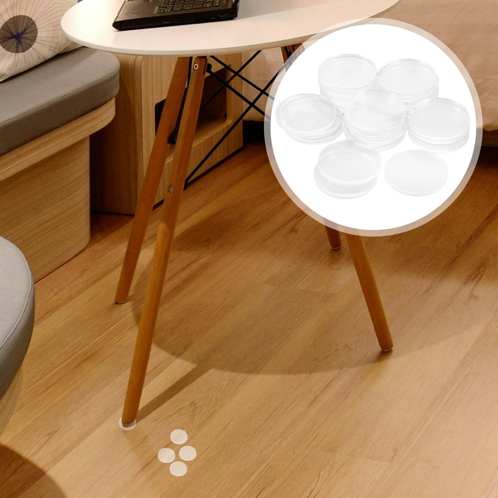 QIFULL 30Pcs Clear Amplifier Foot Mat PVC Nonslip Pads for Home ...