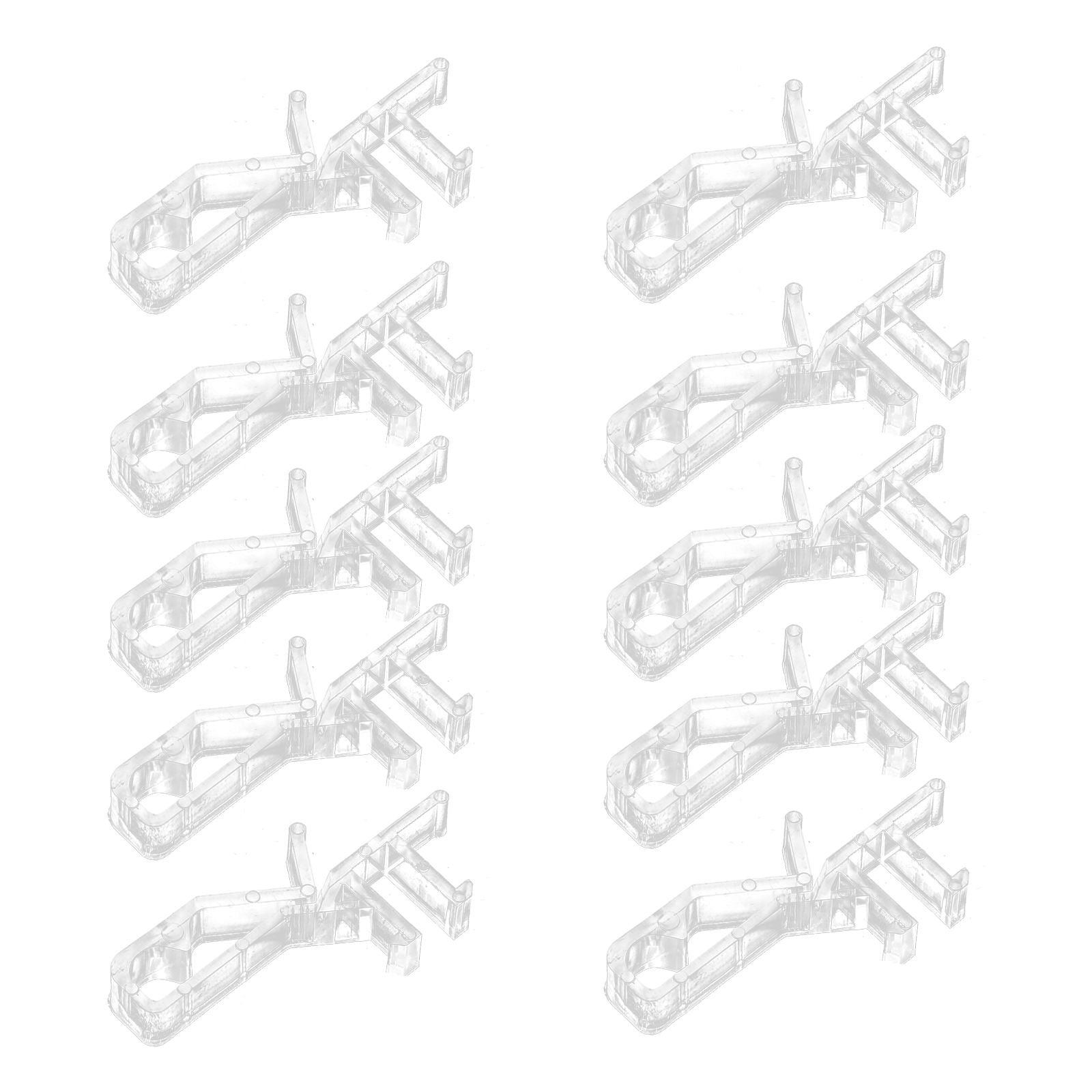 QIFULL 40Pcs Curtain Rod Clips for Drapes White 5X2cm for Homeowners ...