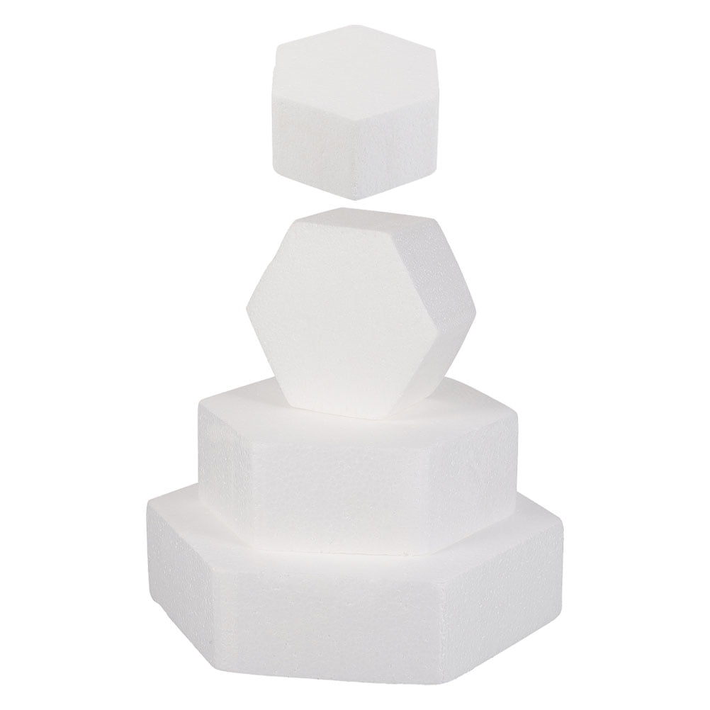 QIFULL 4Pcs Dummy Cakes Display Polystyrene for Cake Baking Accessories ...