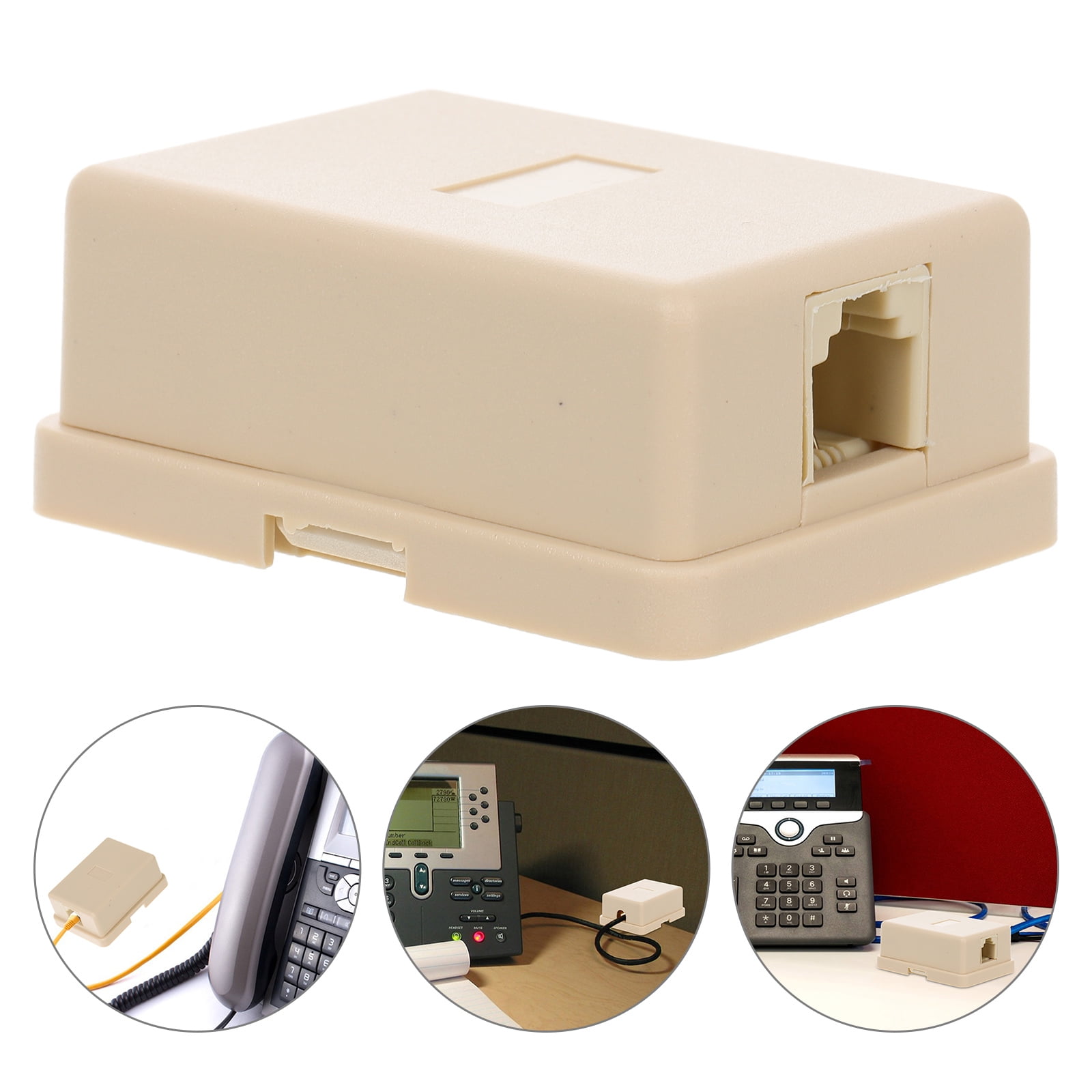 QIFULL Beige Telephone Splitter Junction Box Surface Mount 6p4c ...