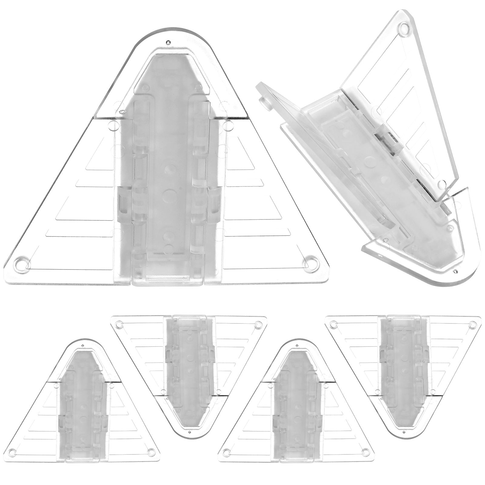 QIFULL 6Pcs Push Pull Design Sliding Door Locks Transparent Abs for ...