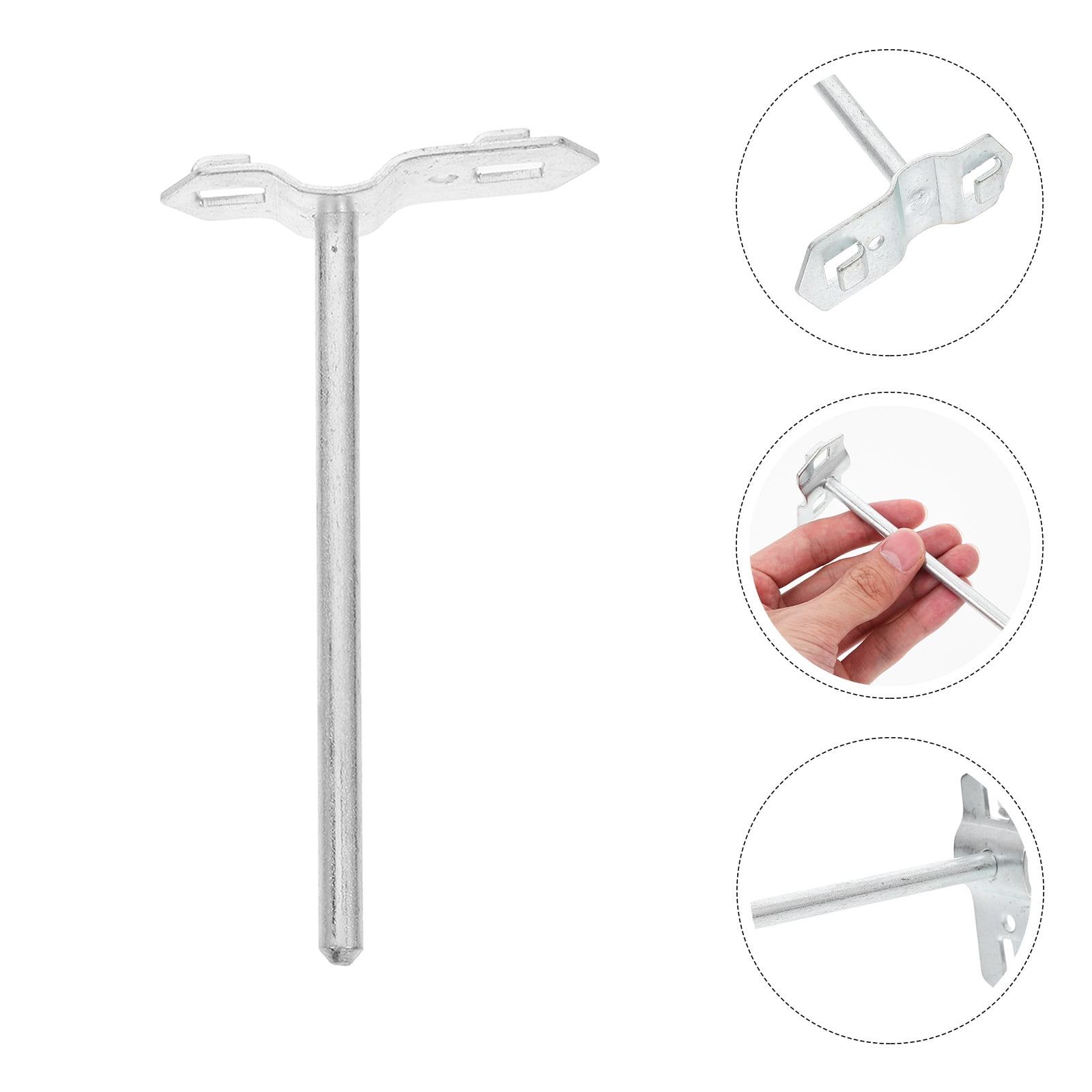 QIFULL Metal Pegboard Wall Hook 6Pcs Silver Iron for Key and Jewelry ...