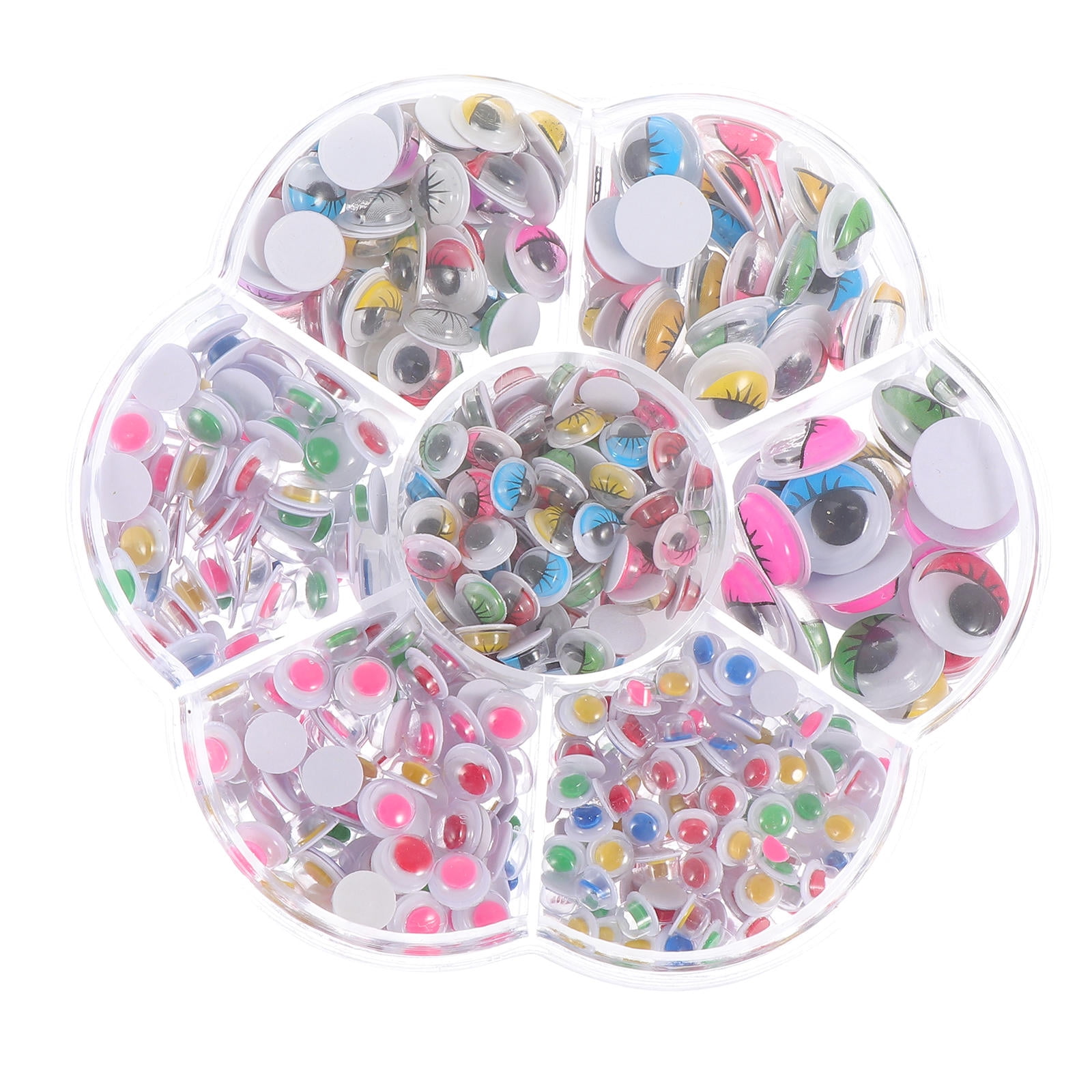 QIFULL 700Pcs Eyes Decals Eyeballs for Crafts Plastic Assorted Color ...