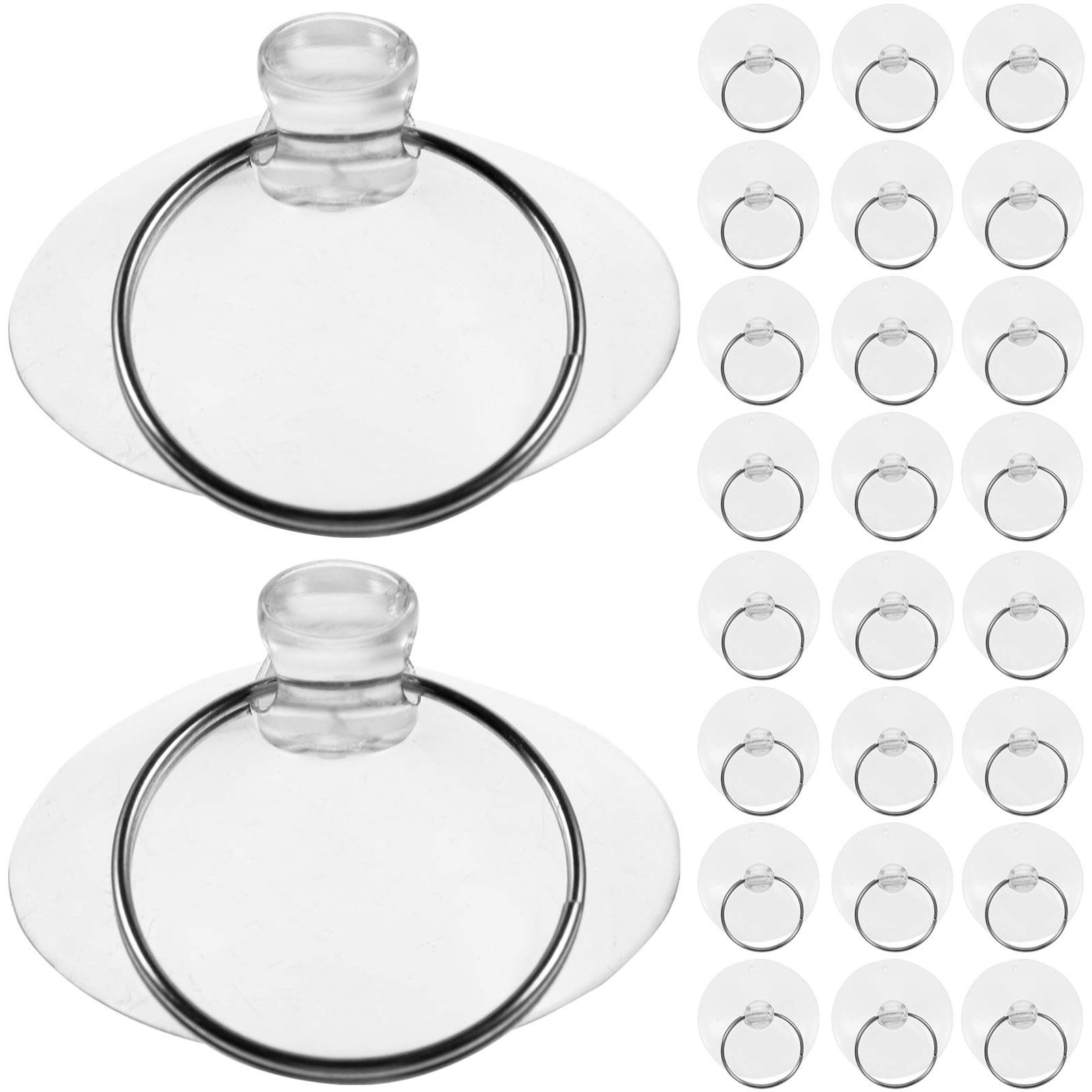 QIFULL 80Pcs Clear Plastic Suction Cups Reusable Sucker Pads for Home ...