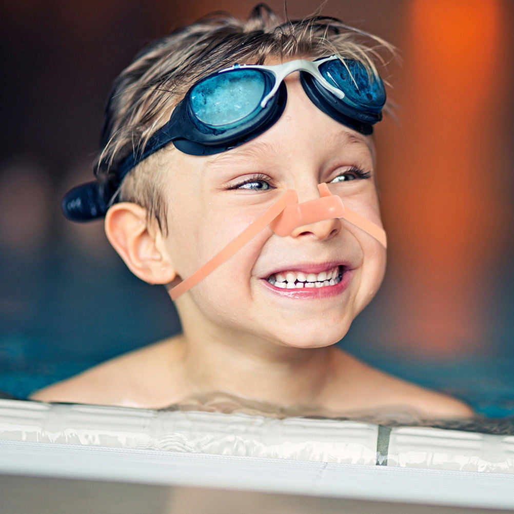 QIFULL 8Pcs Beige Emulsion Latex Waterproof Nose Clips for Swimming ...