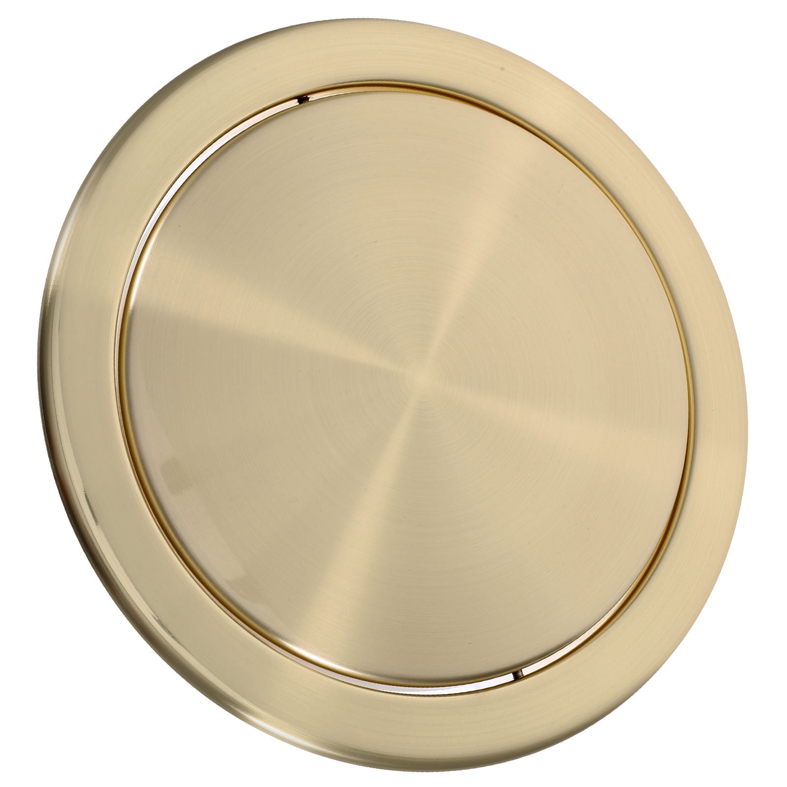 QIFULL Versatile Golden Embedded Trash Bin Cover with Quiet Flap Lid ...