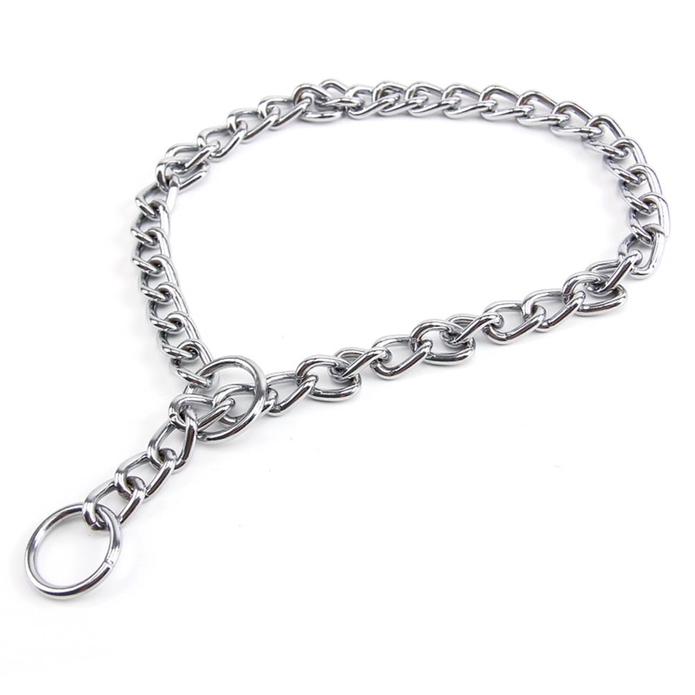 QIFULL Pull for Dogs Heavy Chain Dog Training Pet Necklaces Silver ...
