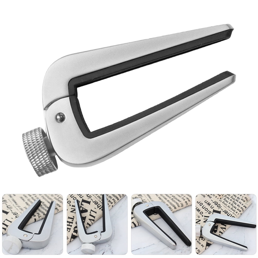 QIFULL Cool Guitar Capo FC-09 Capo Silver Adjustable Pitch Musicians ...
