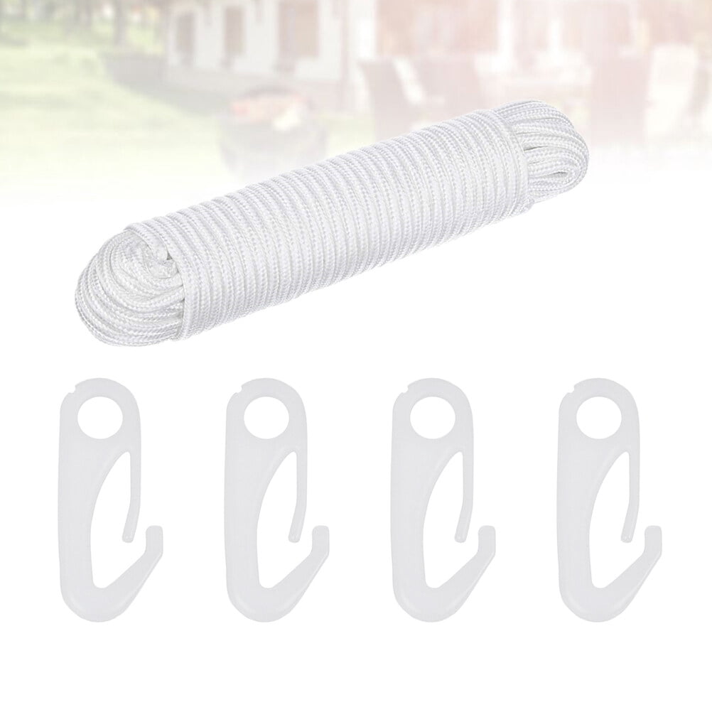 QIFULL Flagpole Attachment Supplies 5Pcs White Plastic Flagpole ...