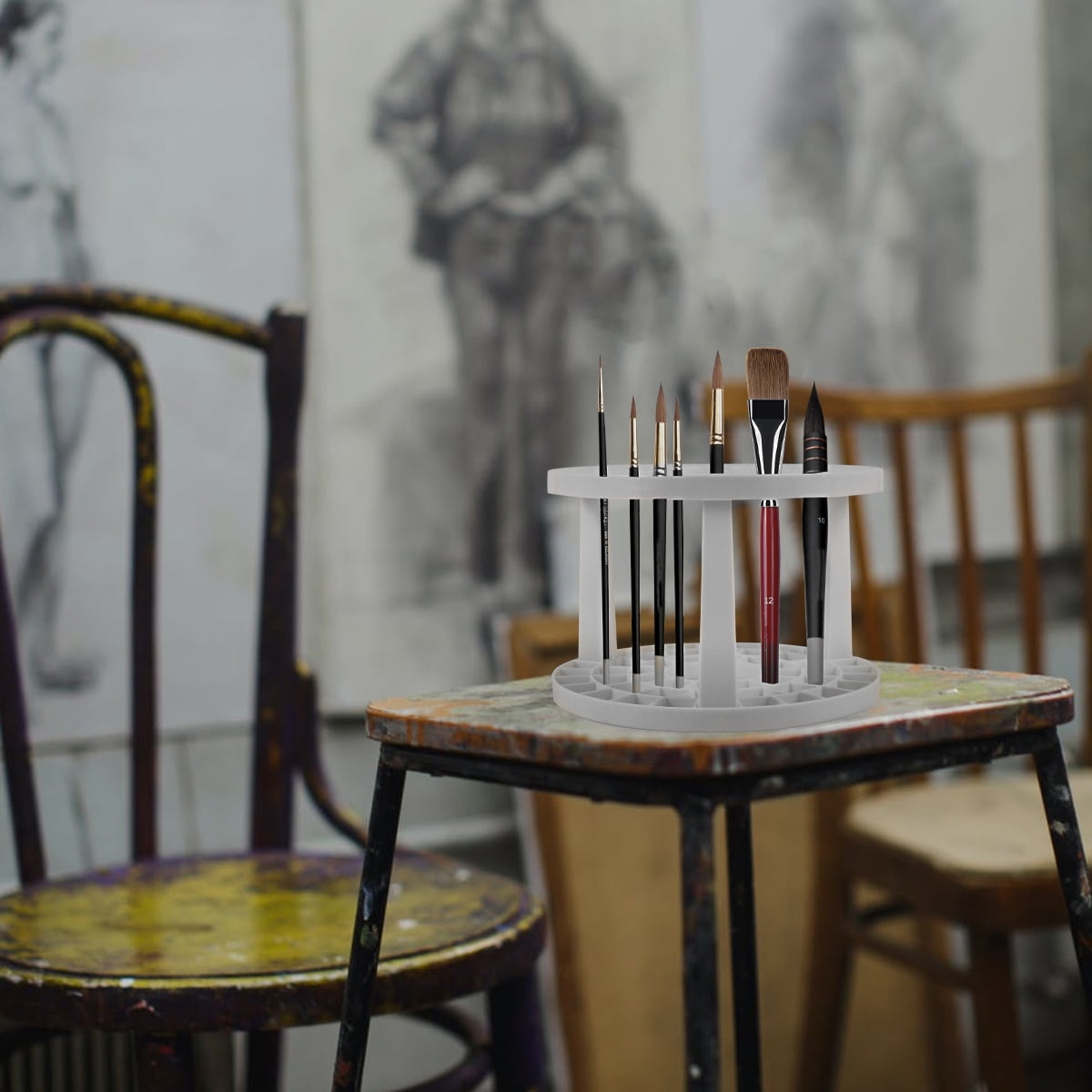 QIFULL Painting Tool Storage Rack Paint Pen Storage Rack Plastic 1Set ...