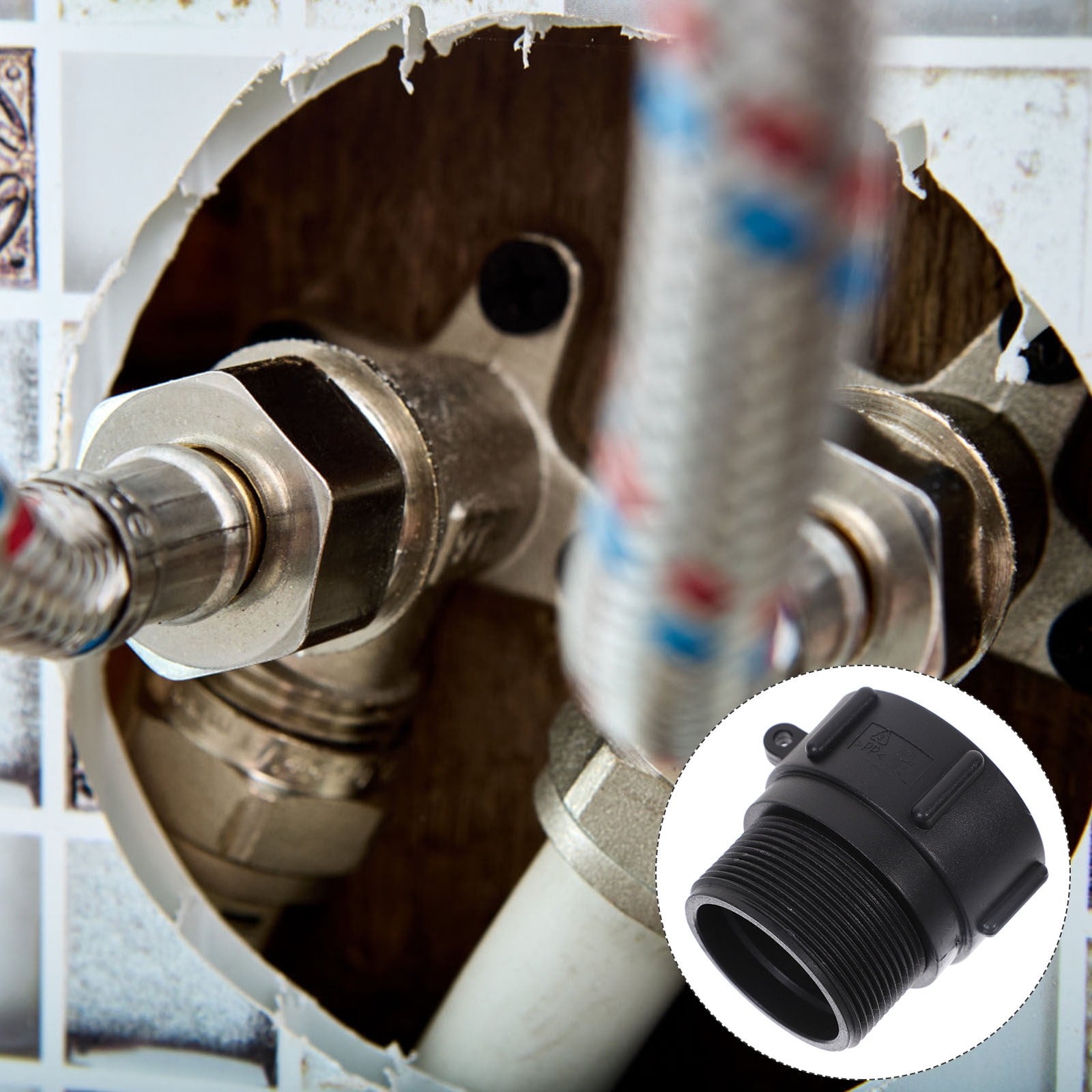 QIFULL Water Tank Connector IBC Tote Adaptor ABS Black 1Pcs - Walmart.com