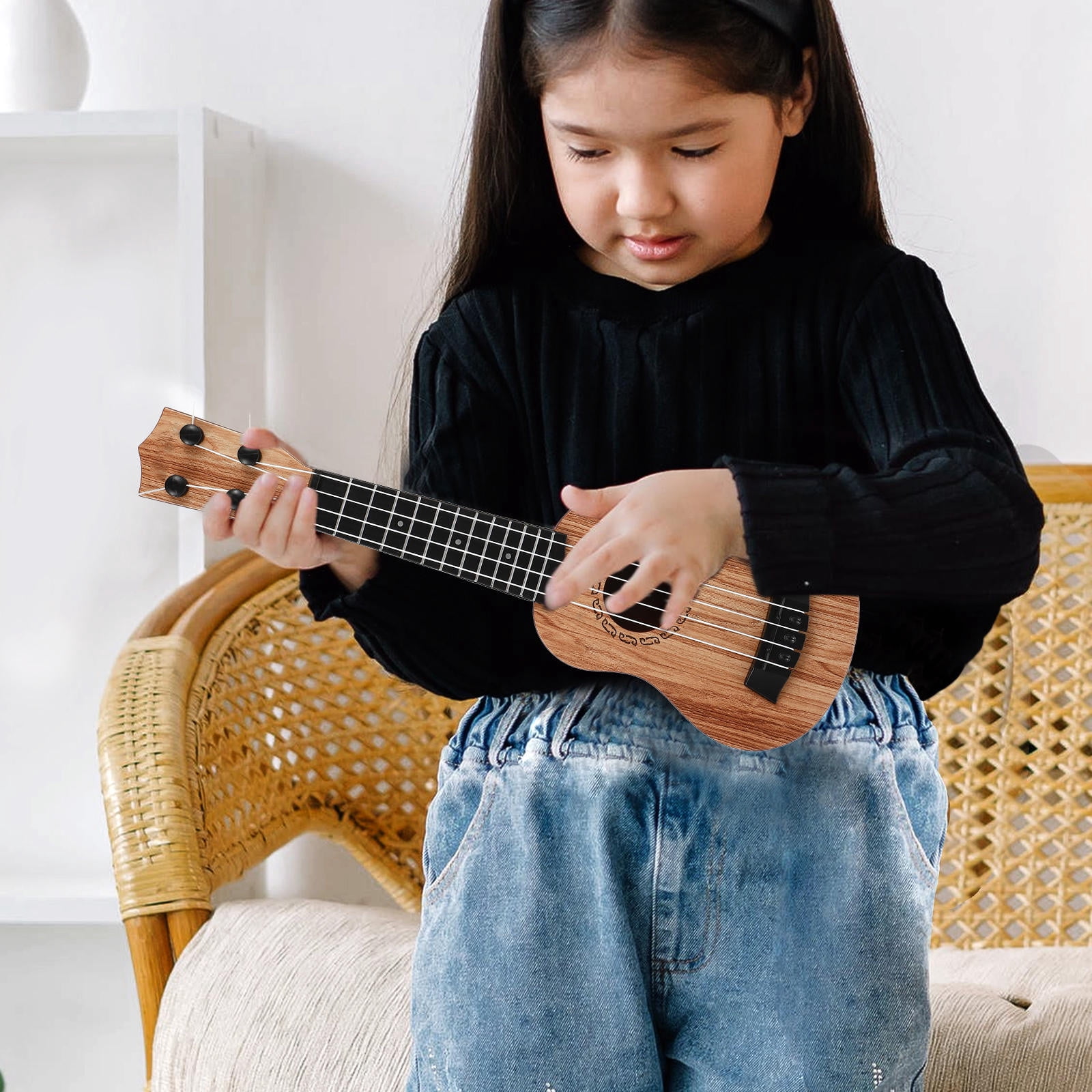 QIFULL Ukulele For Beginners Plastic Musical Instrument For Boys And ...