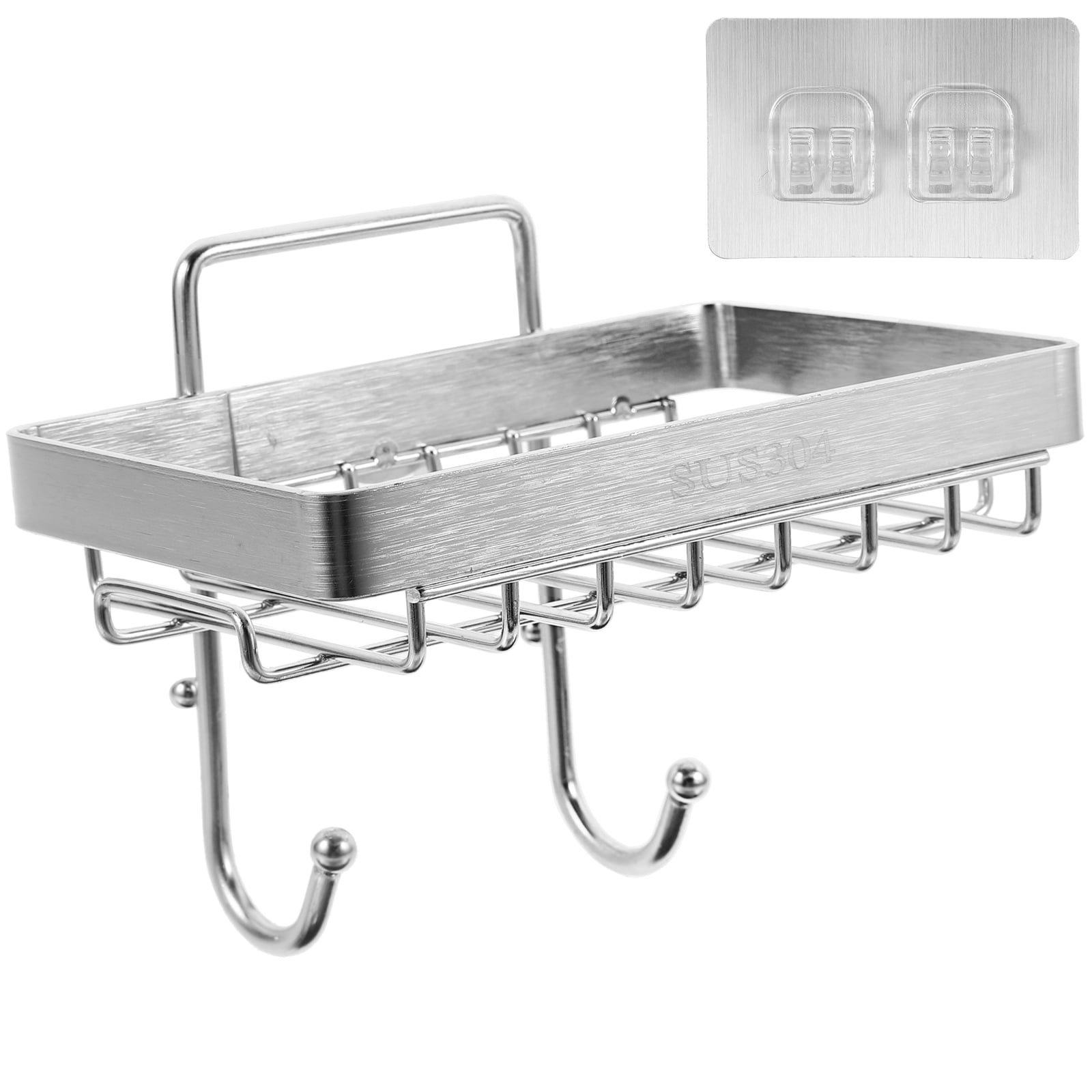 QIFULL Wall Mounted Adhesive Soap Case 1Pack Stainless Steel Soap Shelf ...