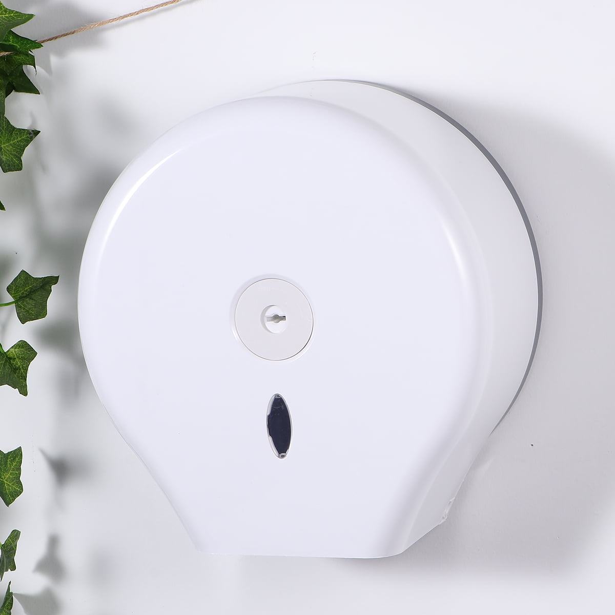 QIFULL Wall Mounted White Roll Paper Holder with Locking Design for ...
