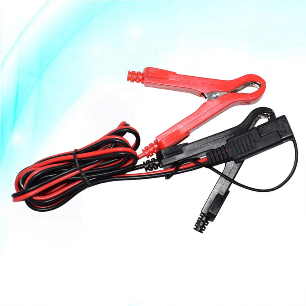 QIFULL Alligator Clips Adapter for Motorcycle 12V Battery and Solar ...