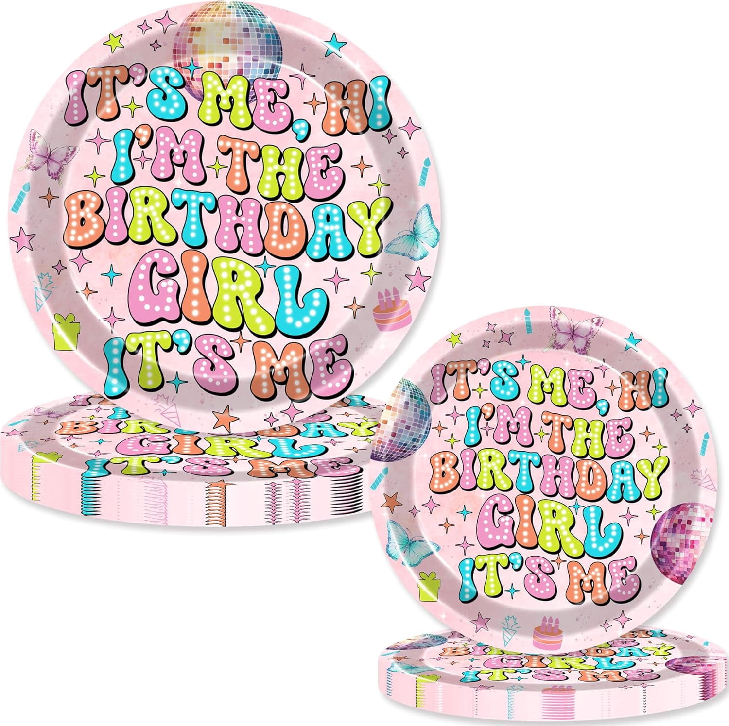 QIHE-100 Pcs Its Me Hi Im The Birthday Girl Its Me Decorations In My ...