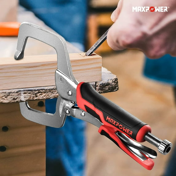 QIHE-11-inch Locking C Clamp Set, 2 Pack Heavy Duty Locking Pliers with ...