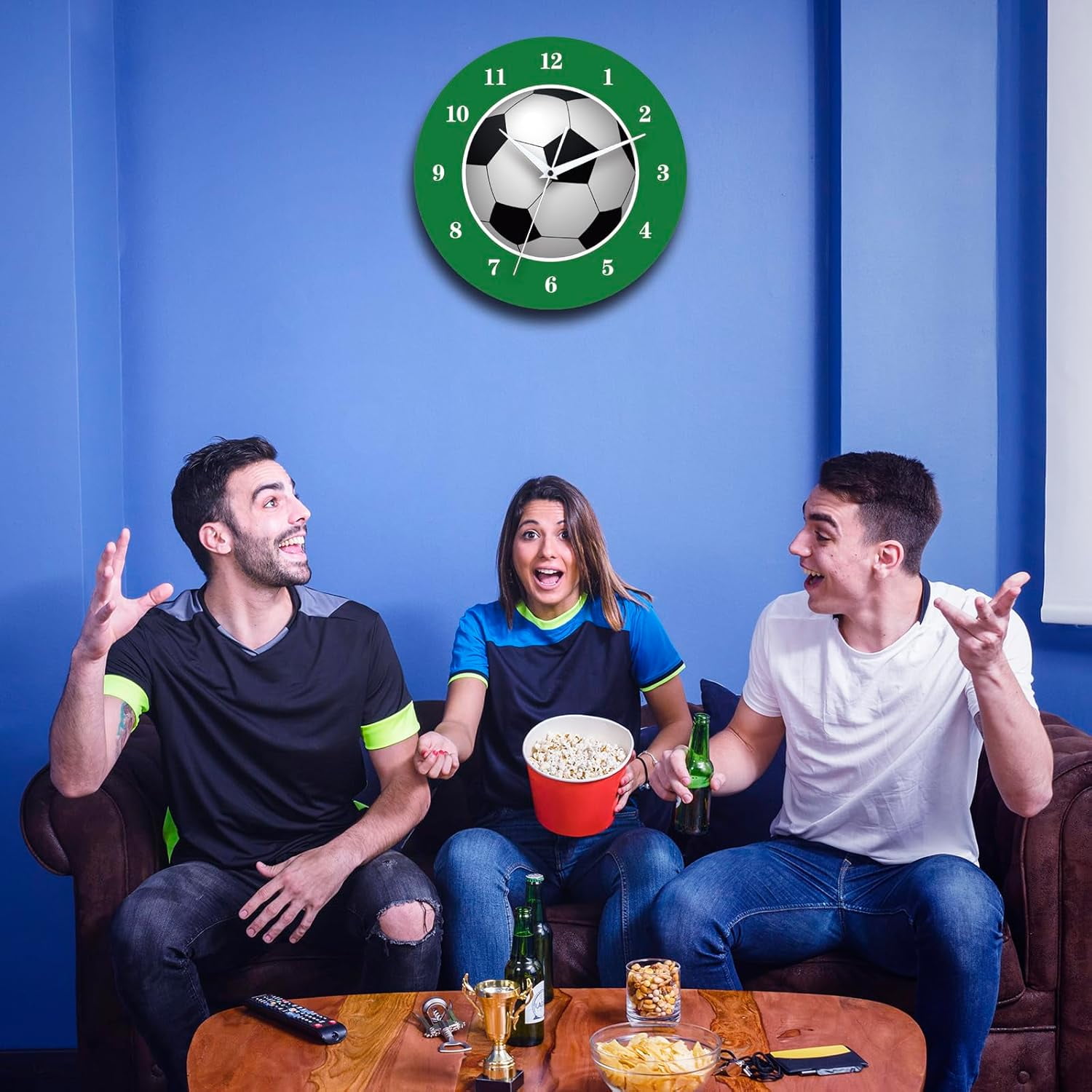 QIHE-12 Inch Sports Wall Clocks with Silent Clock Movement and Battery ...