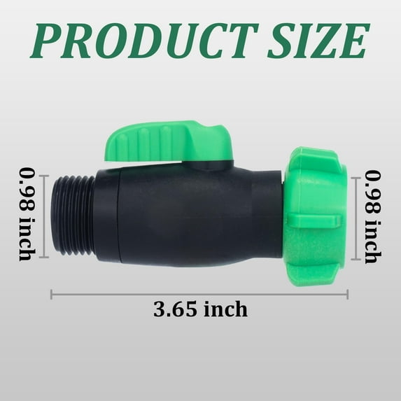 QIHE-2-Pack 3/4" GHT Garden Hose Shut-Off Valve, 180-degree Heavy-Duty ...
