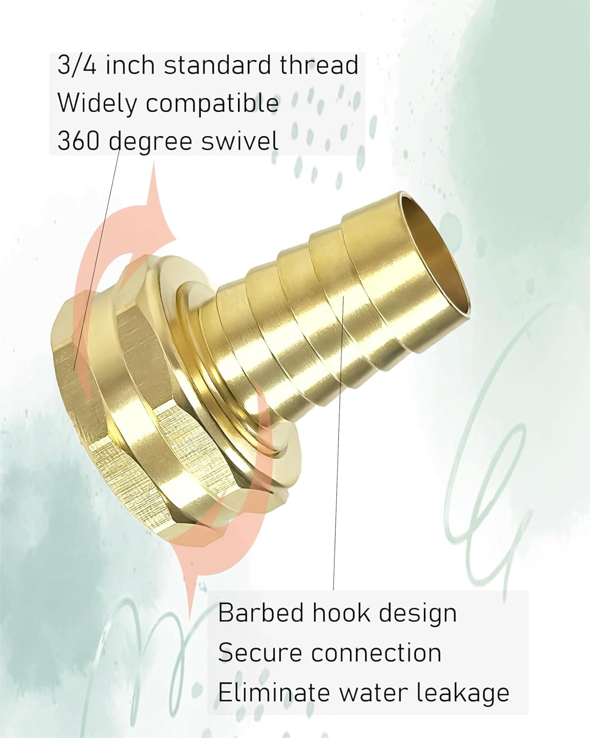 QIHE-2-Pack Heavy-Duty Brass Garden Hose Repair Kit for 1/2" Hoses ...