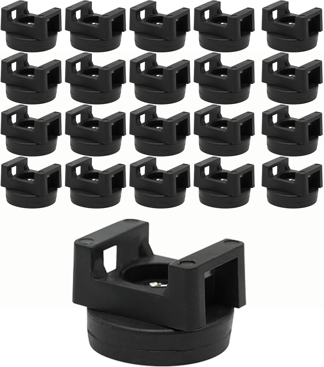 QIHE-20Pcs Magnetic Zip Tie Mount, Cable Zip Tie Base Wire Clips for ...