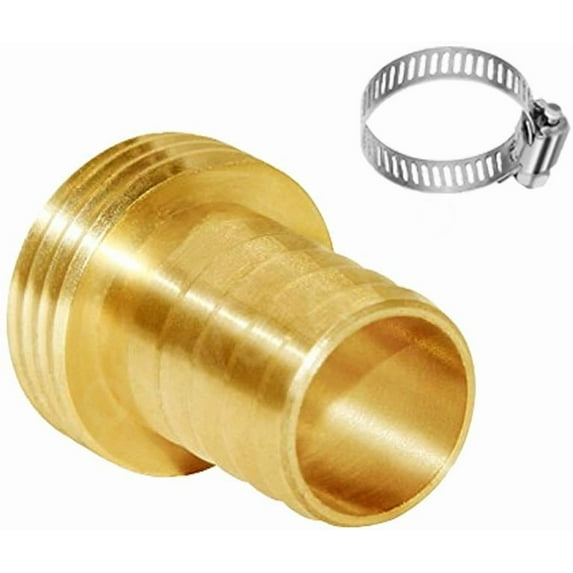 QIHE-3/4" Barb x 3/4" Male GHT Thread Swivel Round Brass Garden Water ...
