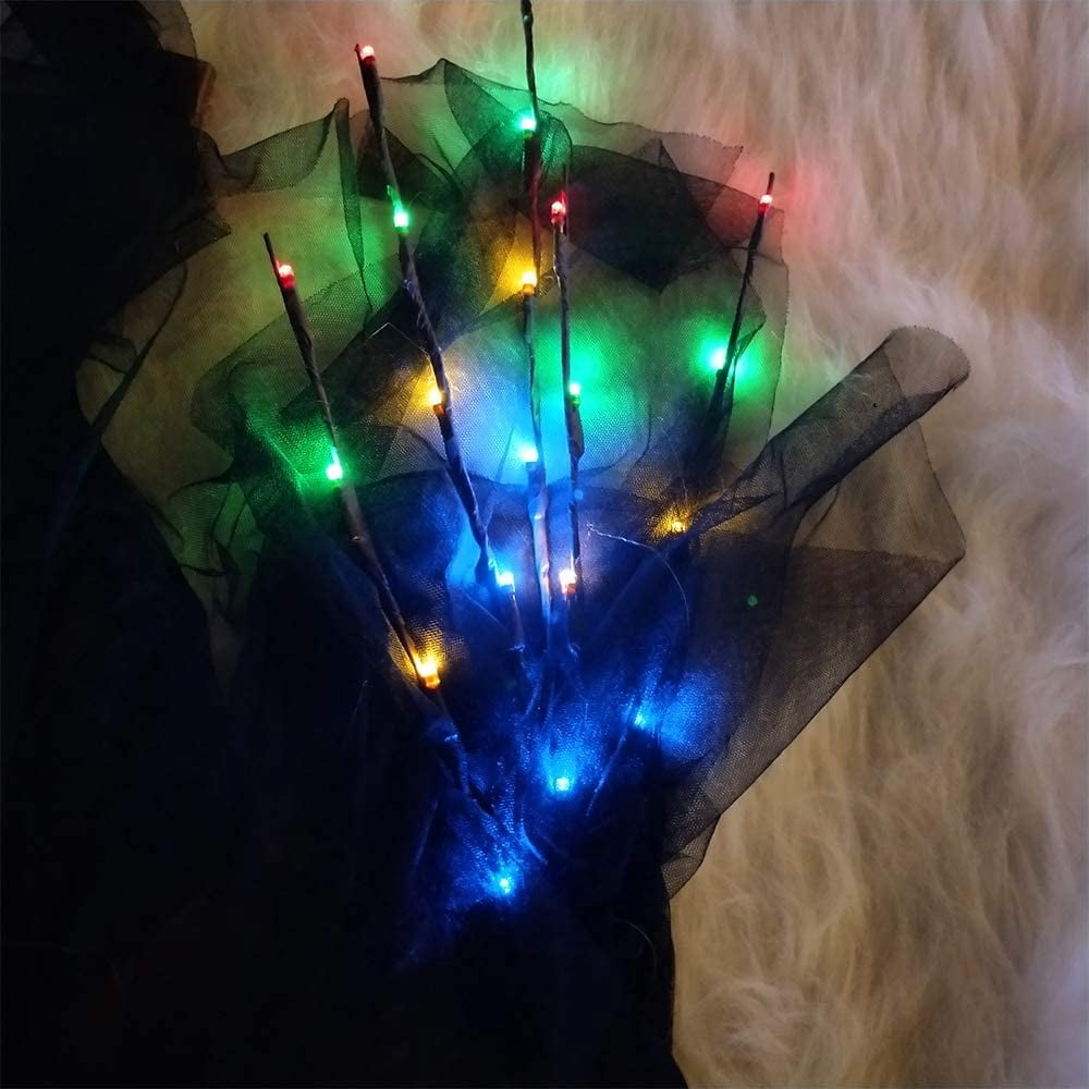 QIHE-4 Pack Branch Lights 30" 20LED Lighted Branches Battery Operated ...