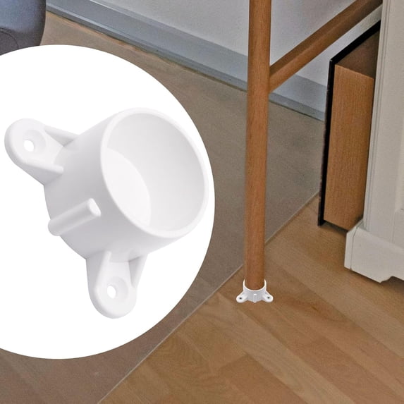QIHE-4 Pcs PVC Fittings, 1-1/4 Inch PVC Table Leg Cap Fittings White ...