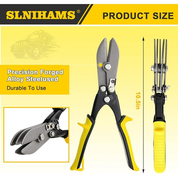 QIHE-5-Blade Hand Crimper Sheet Metal Tools, Hvac Tool for 24-28 Gauge ...