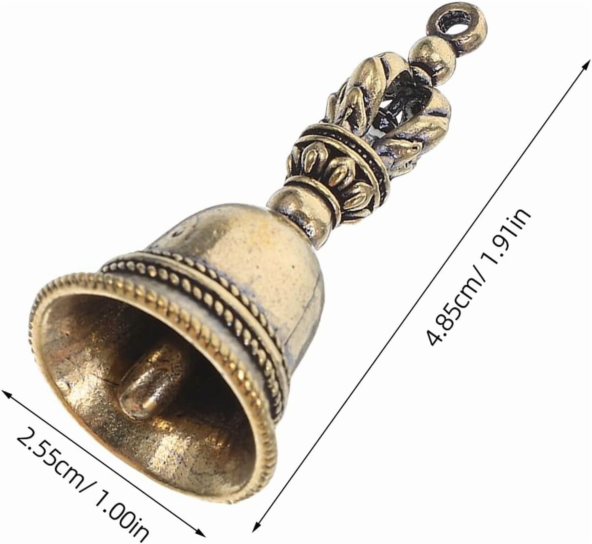 QIHE-5pcs Brass Hand Bell, Mini Altar Bell Vintage Jingle Altar Ritual ...