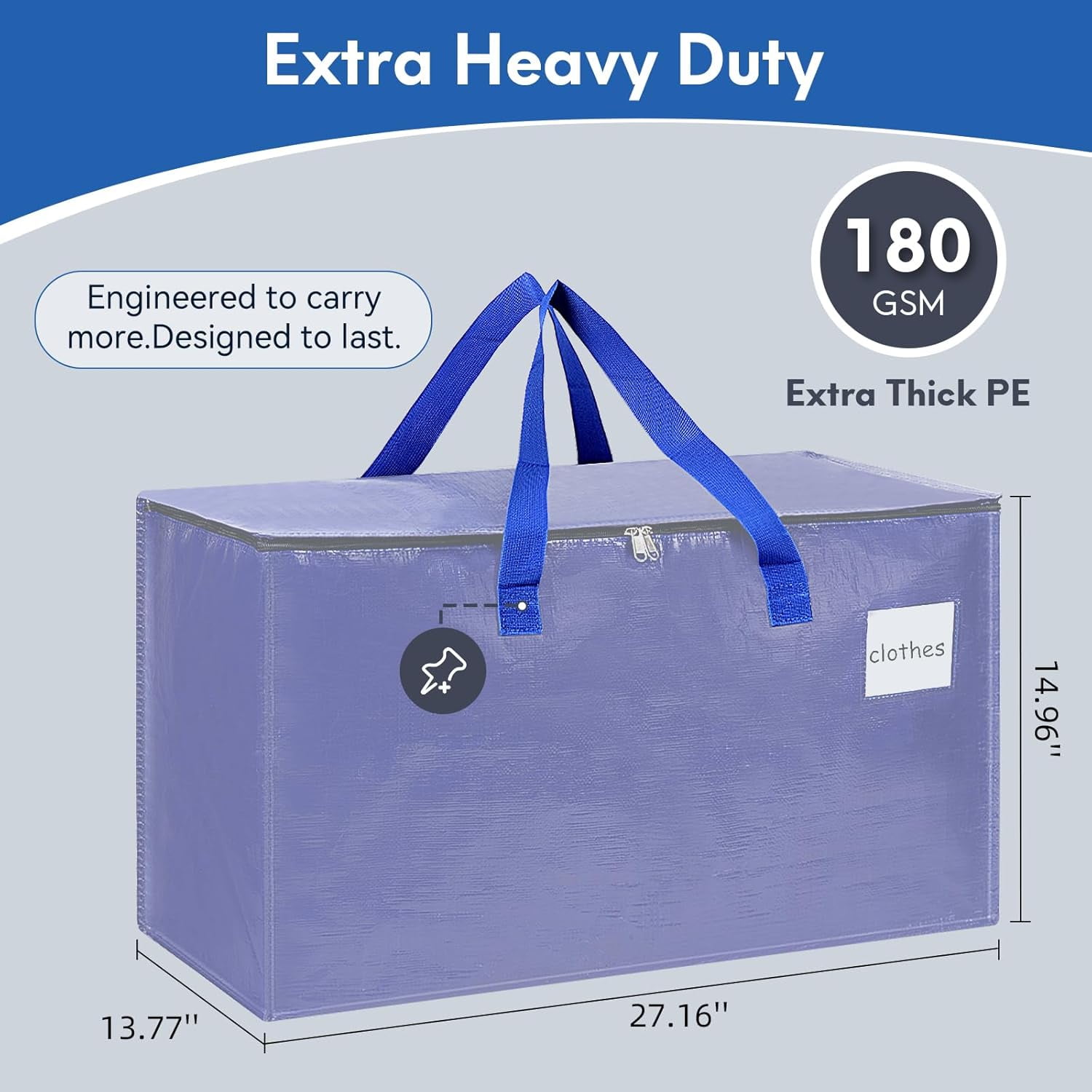 QIHE-6-Pack Extra-Large Heavy-Duty Moving bags with Reinforced Handles ...
