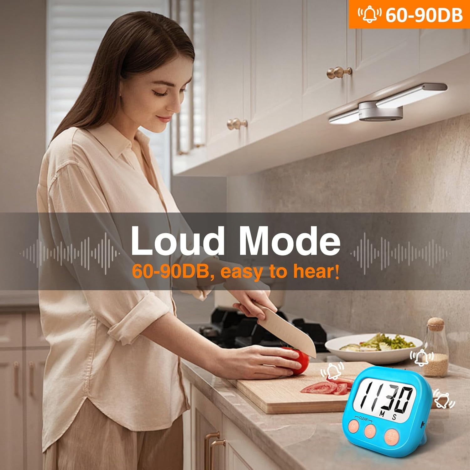 QIHE-6 Pack Kitchen Timers Loud Ring Digital Timers for Cooking ...