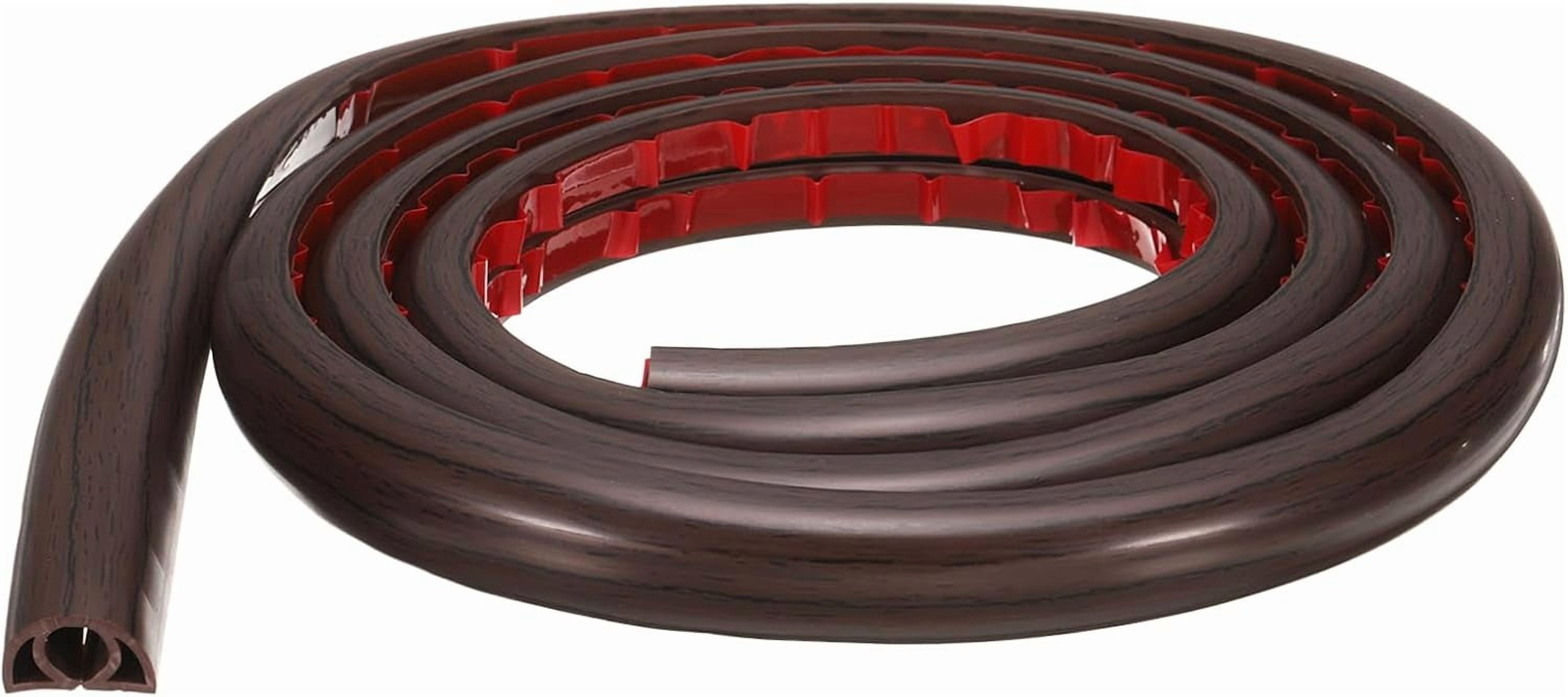 QIHE-6ft Cord Cover Floor W0.3 x H0.3 Inner Channel PVC Hide Extension ...