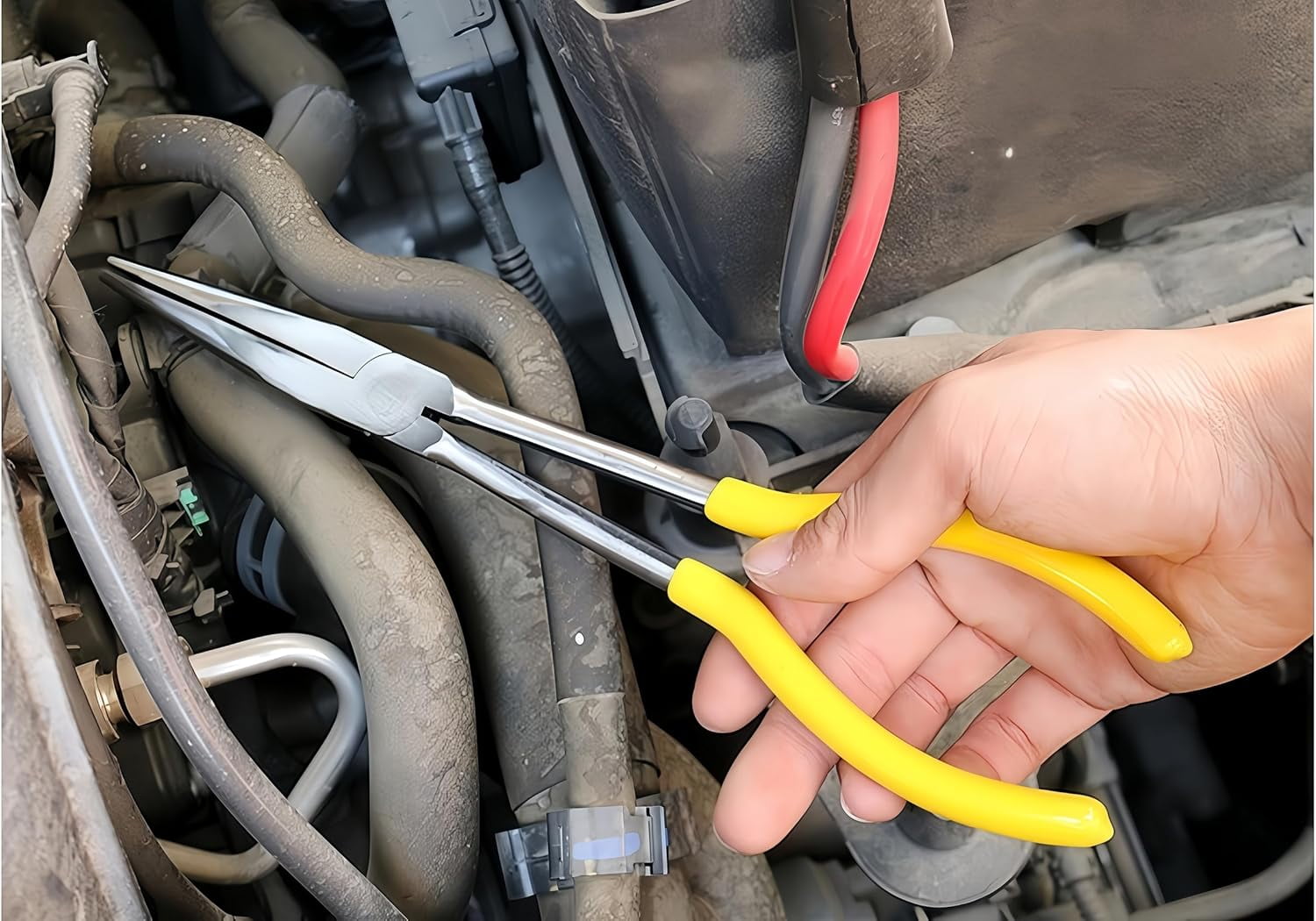 QIHE-6pcs Long Needle Nose Pliers 11 Inch Extra Long Reach Needle Nose ...