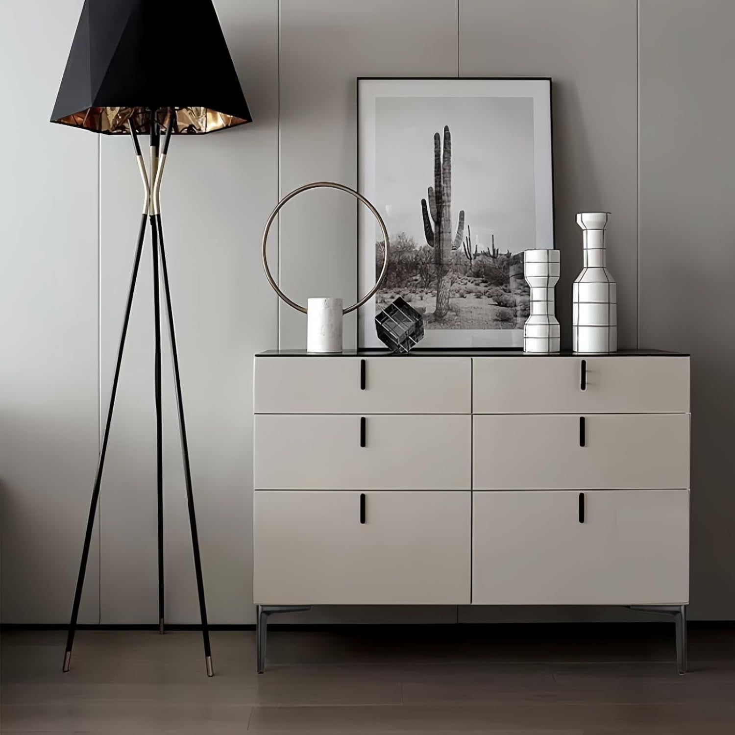 QIHE-7 Inch Gun Black Metal Furniture Legs Heavy Duty Triangle ...